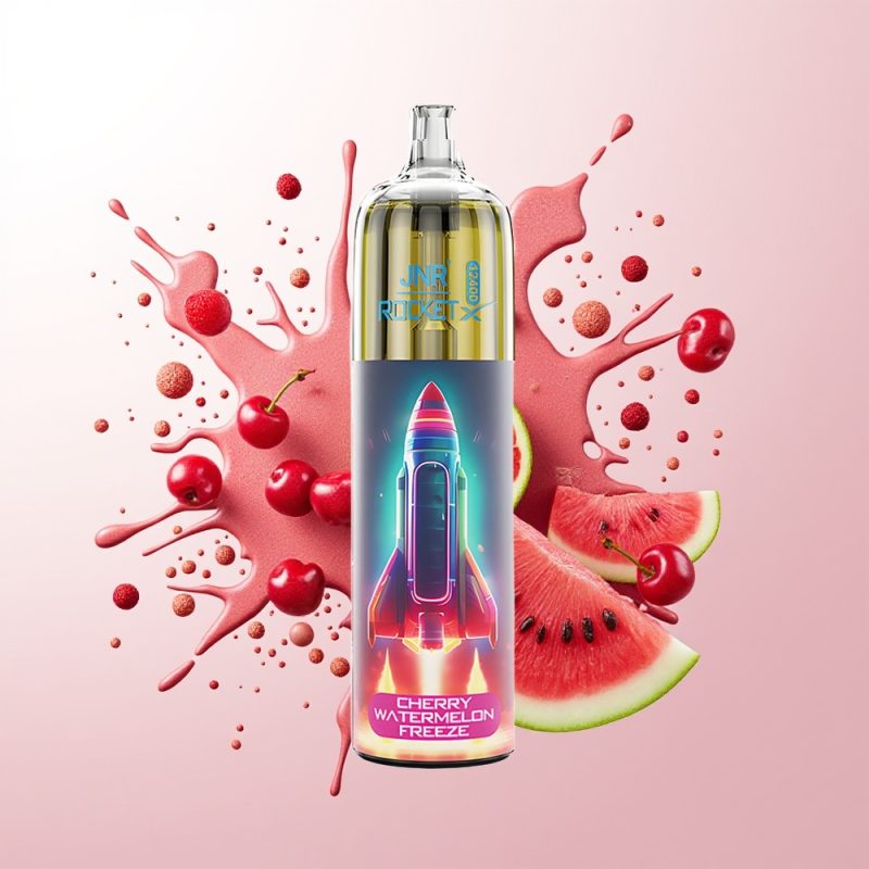 JNR Rocket-X 12400 Puffs Cherry Watermelon Freeze Disposable Vape with ...